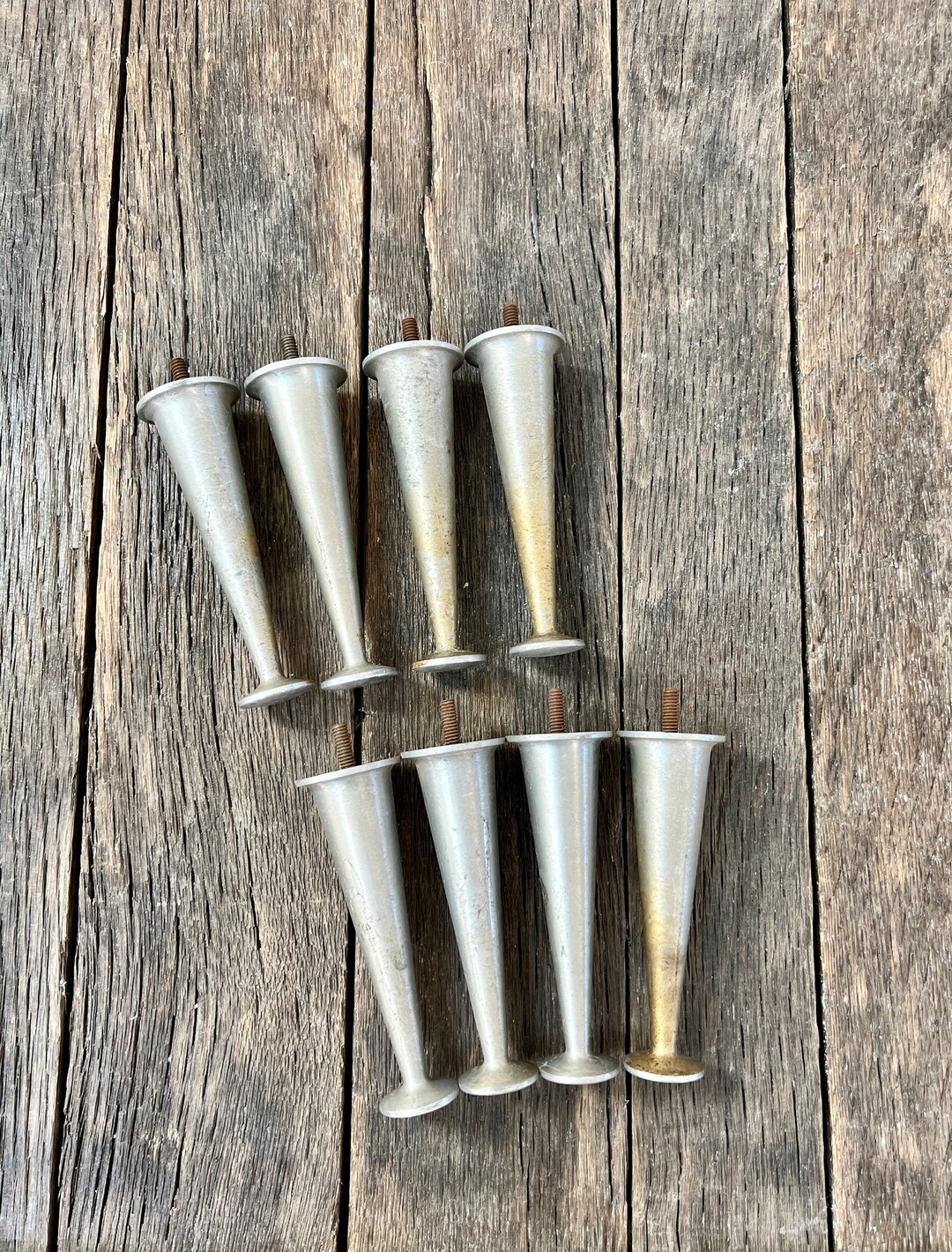 8 Mid Century JBL Aluminum Legs Vintage Metal Tapered MCM Furniture ...