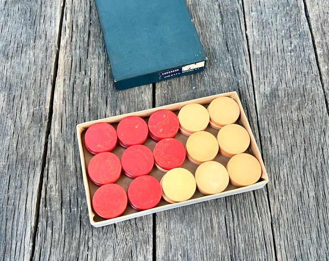 Vintage Marbled Bakelite Checkers Game Pieces 30 Piece Marbled Checkers ...
