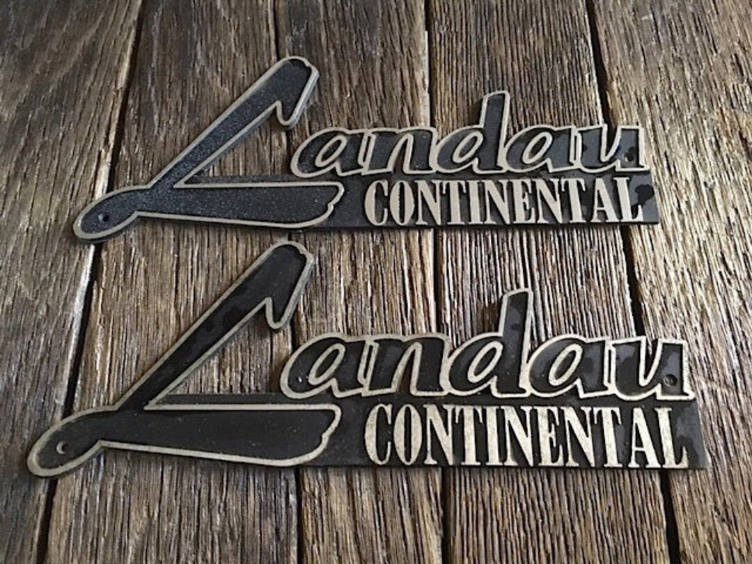 Motorhome Emblems - 2 Landau Continental Emblems - Large Vintage Landau ...