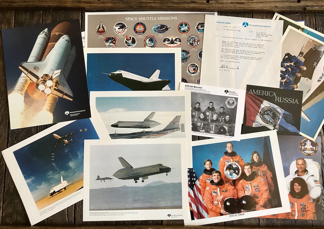 Vintage Space Shuttle Mission Photographs (lithographs) - Collectible ...