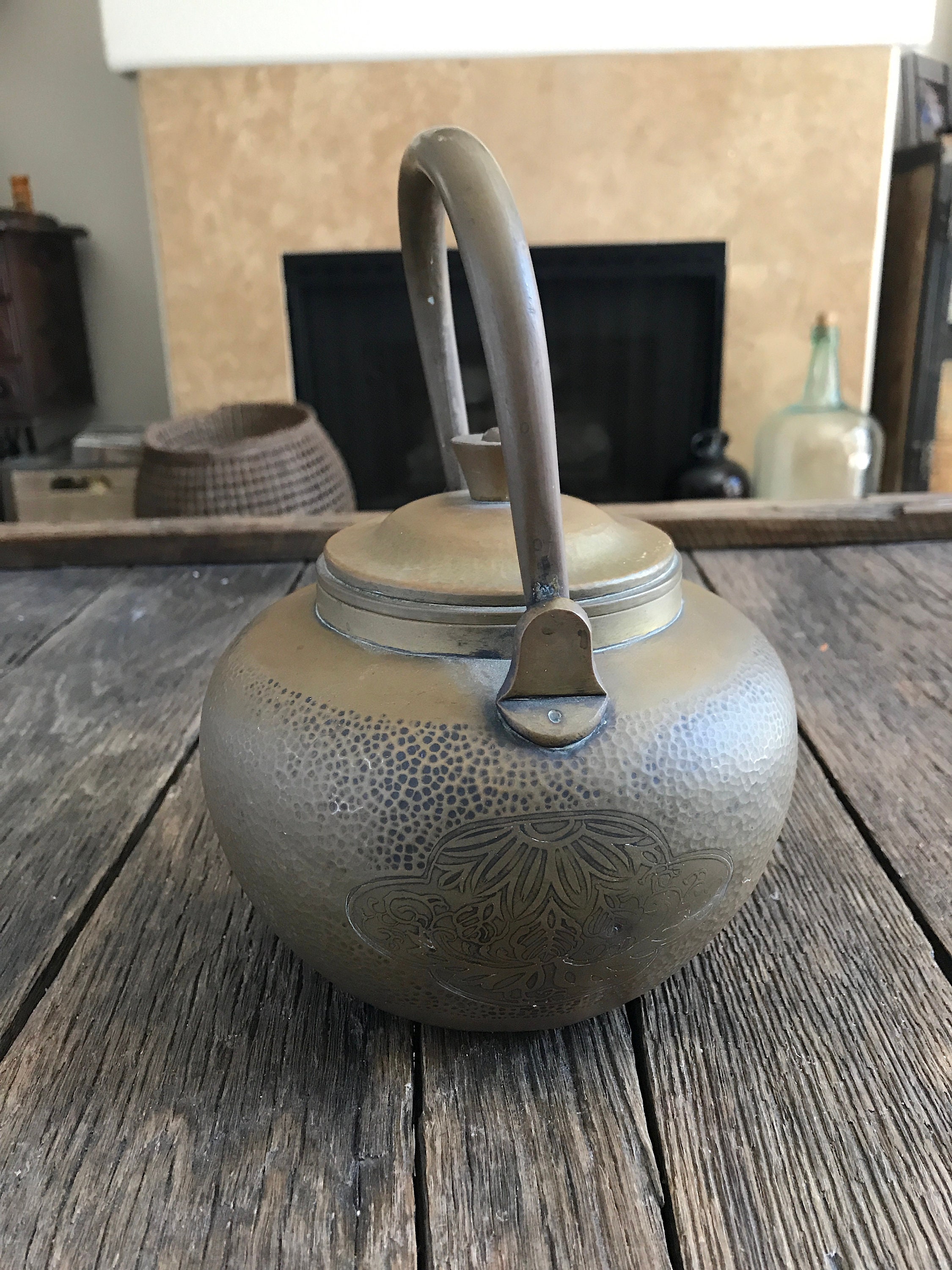 Vintage Brass Teapot - Boho Decor Teapot - Decorative Brass Teapot ...