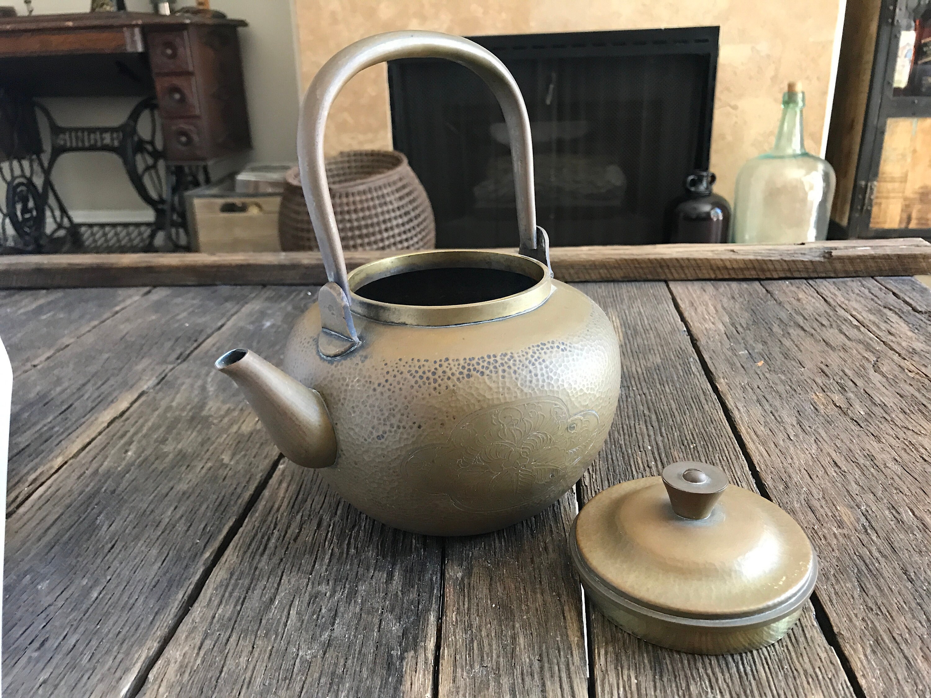 Vintage Brass Teapot - Boho Decor Teapot - Decorative Brass Teapot ...