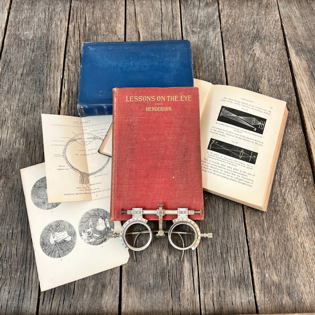 4 Antique Eye Doctor Items Vintage American Optical Optometrist Testing ...