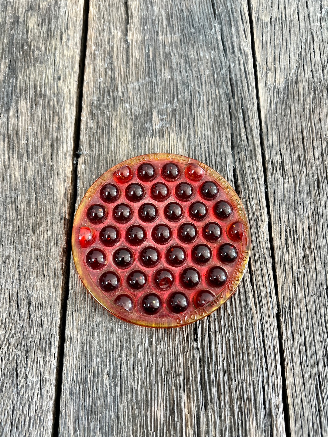 Antique Automotive Glass Reflector Lens - Red 1930's Libbey Cataphote ...