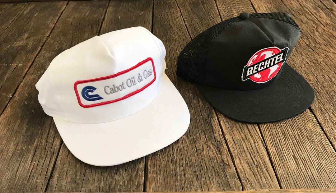 Vintage Trucker Hats 2 Vintage Oil Company Hats White Trucker Hat Black ...