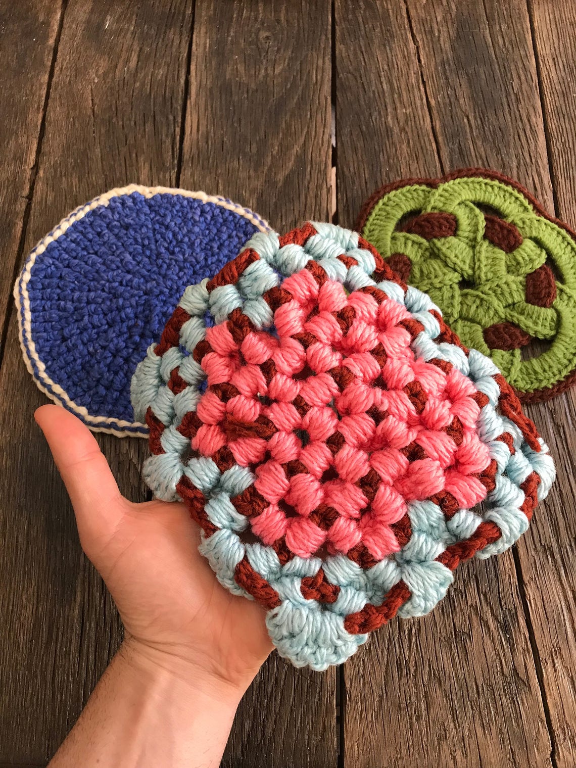 Vintage Trivets 3 Handmade Crochet Trivets Retro Pot | Etsy