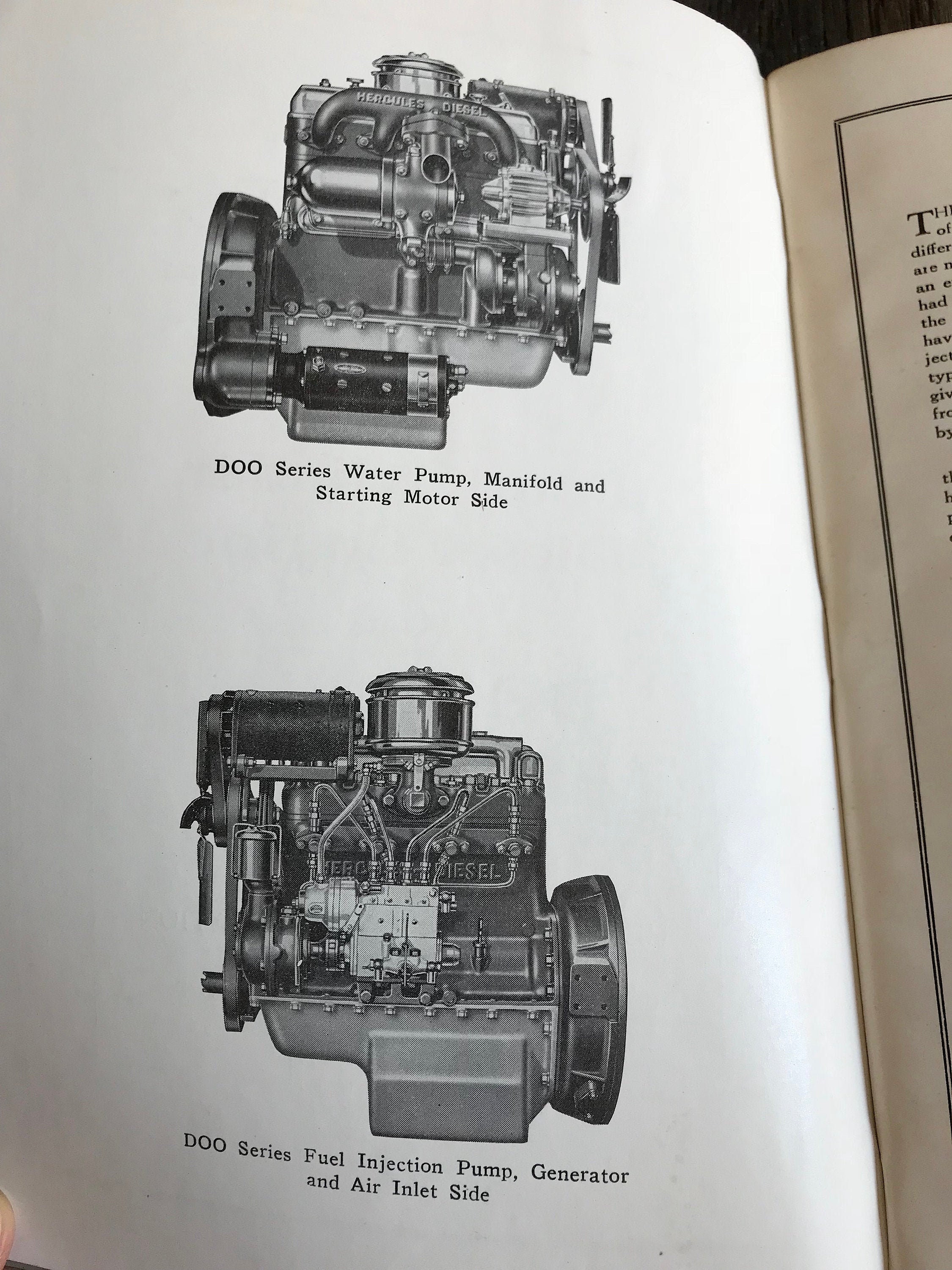 1947 Hercules Four Cylinder Diesel Engine Handbook Libro de | Etsy