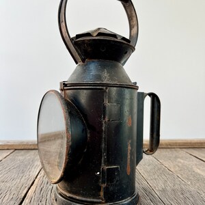 Vintage Iraqi Army Lantern With Red and Green Glass Lenses - 14" T ...