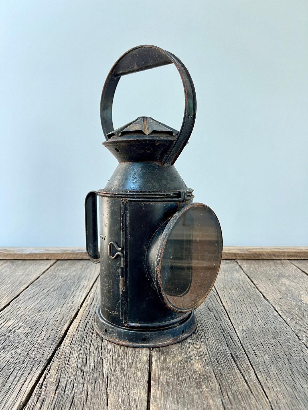 Vintage Iraqi Army Lantern With Red and Green Glass Lenses - 14" T ...