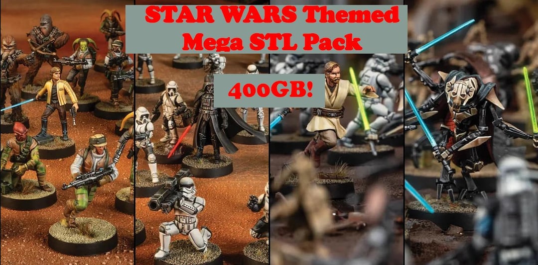 Mega Sci-fi (SW Legion) Galactic STL Bundle | 400GB of Digital 3D ...