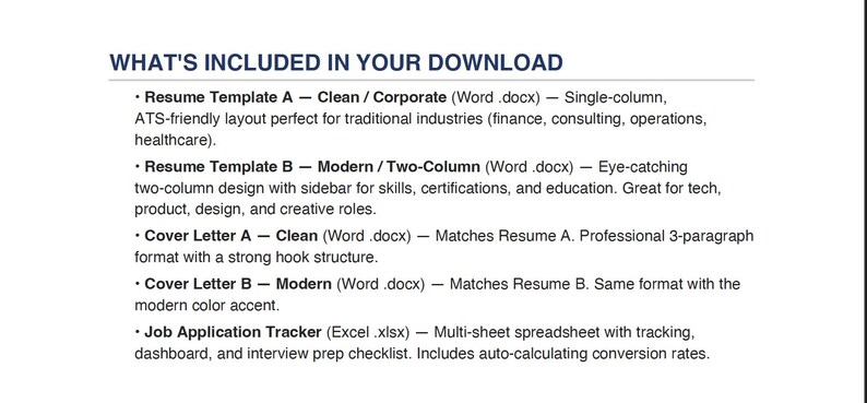 Job Search Toolkit | Resume Template Editable | Cover Letter Template ...