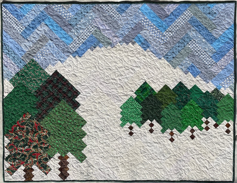 PDF Quilt Pattern Digital Pattern for Ski Run Winter Scene Holiday ...