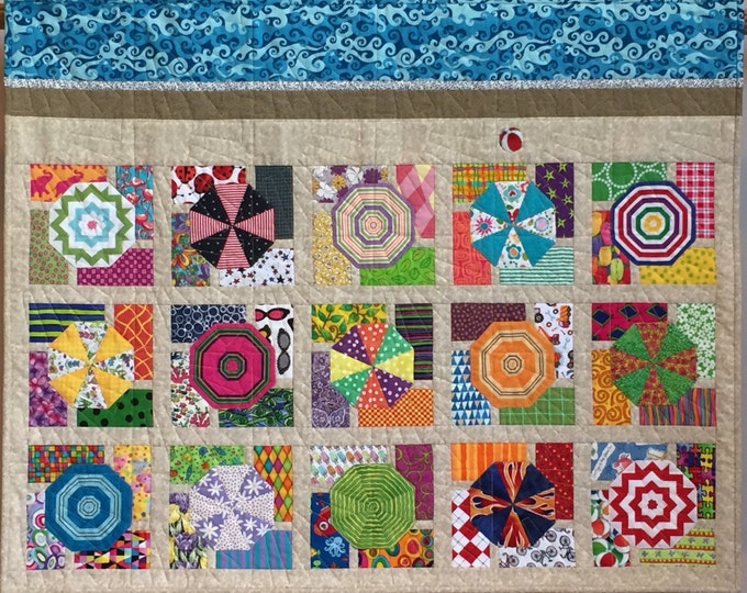 Beach Bums PDF Quilt Pattern - Applique Quilt Pattern- Wall Hanging Pattern - Beach - Joann ...