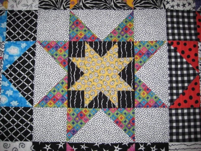 Quilt Pattern Paper Pattern for Seeing Stars Quilt - Etsy