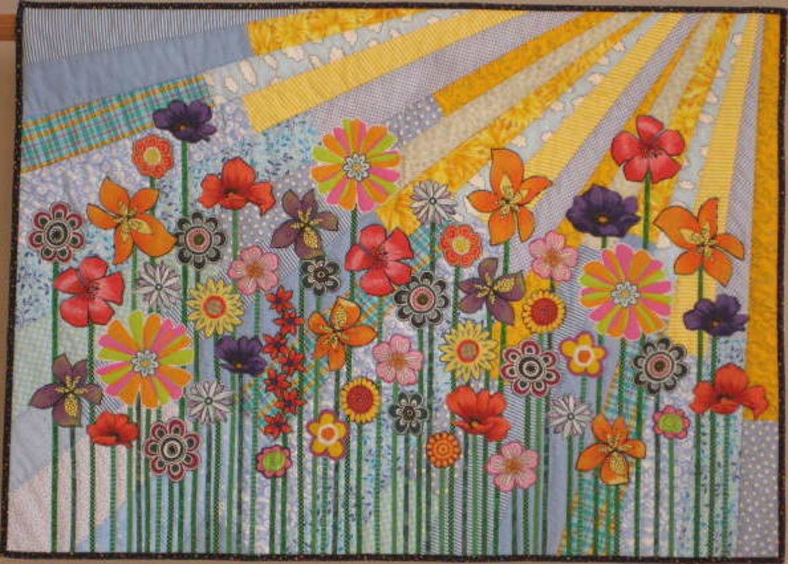 PDF Quilt Pattern -- Digital Pattern for Whimsical Garden Wall Quilt ...