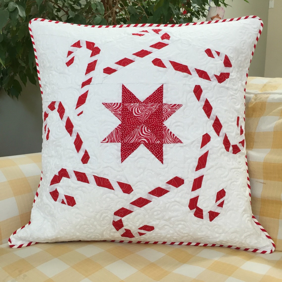 Quilt Block Pattern Paper Pattern for Candy Canes Quilt Block Part 3 of ...