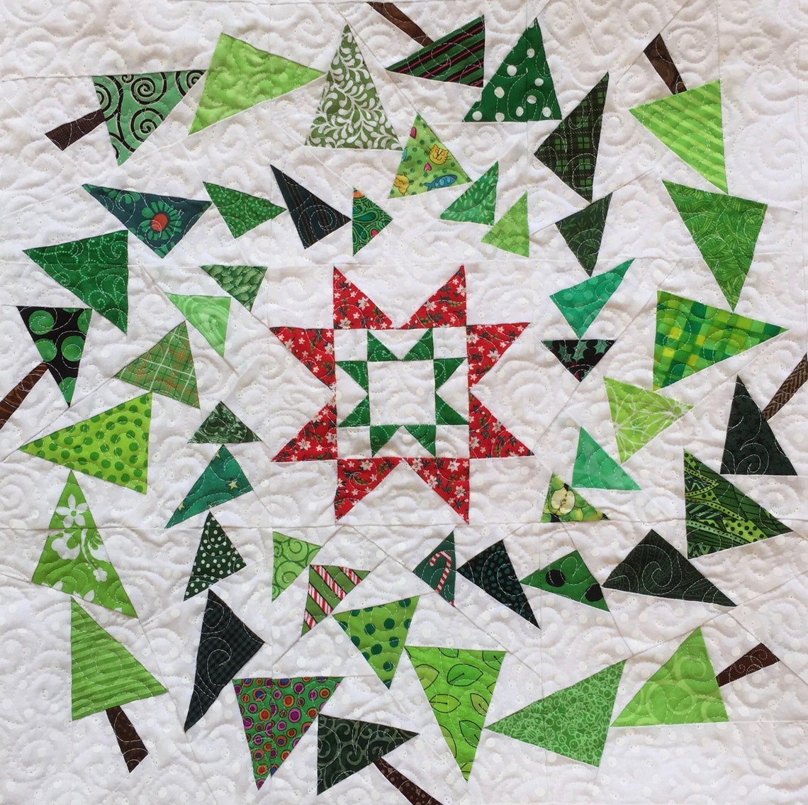 PDF Quilt Block Pattern Digital Pattern for Trees Quilt Block Part 4 of ...