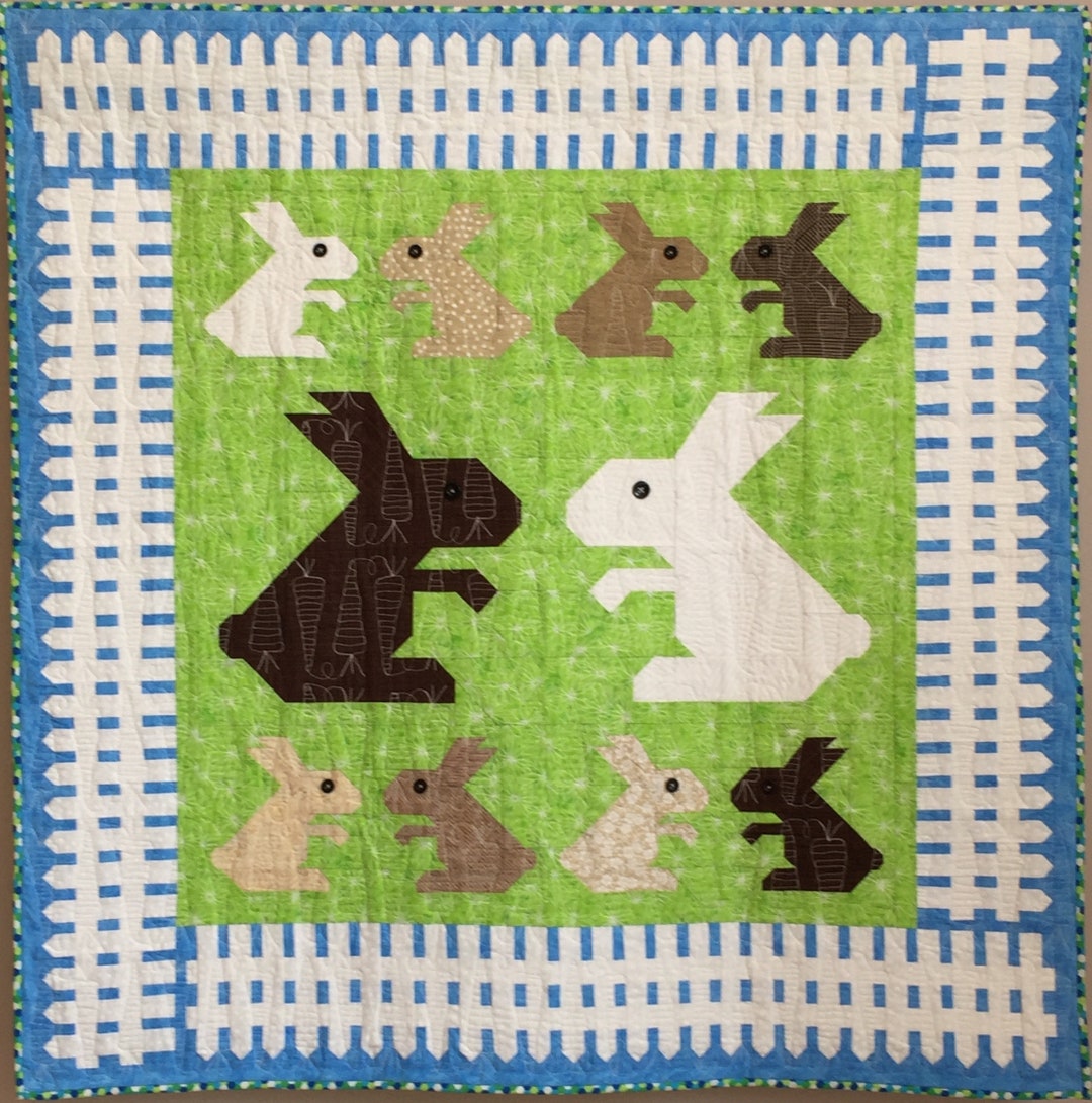 PDF Quilt Pattern -- Digital Pattern for the Bunny Family Wall Quilt - Etsy