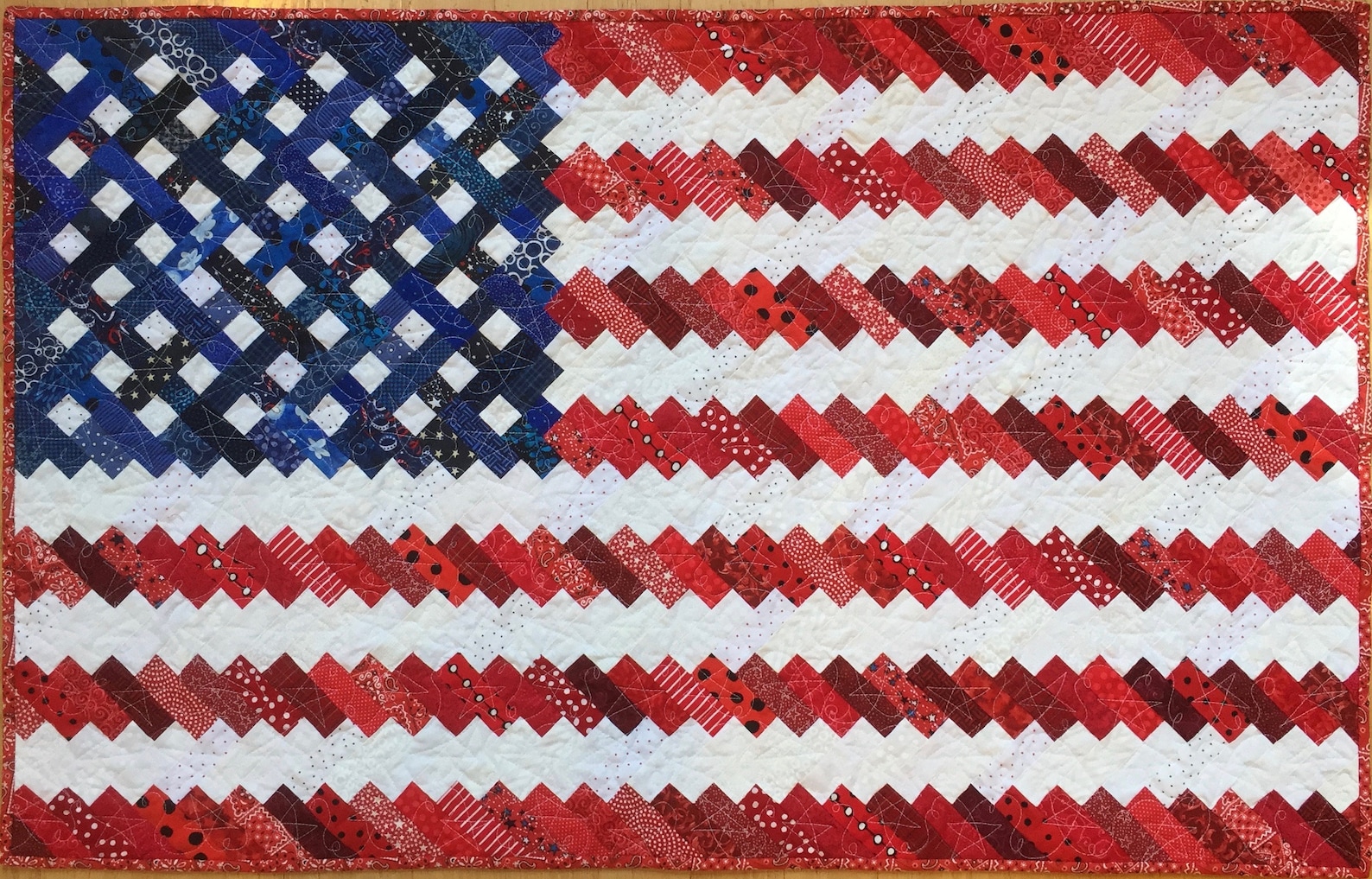 PDF Quilt Pattern -- Digital Pattern for New Slant on Old Glory ...