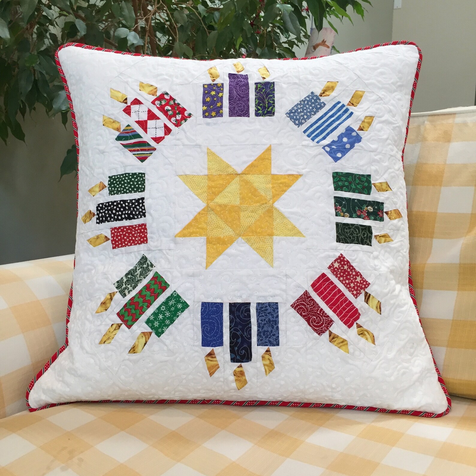 PDF Quilt Block Pattern Digital Pattern for Candles Quilt Block Part 6 ...