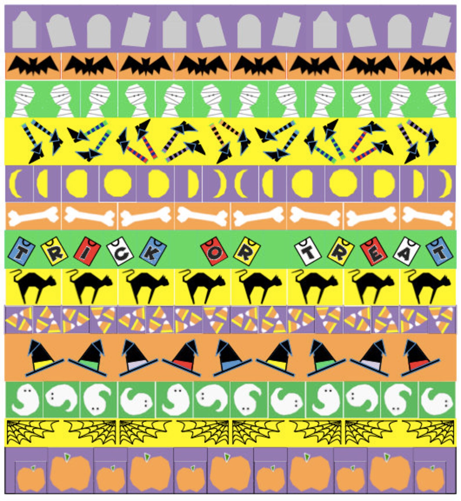 PDF Quilt Pattern Digital Pattern for Halloween Flag | Etsy