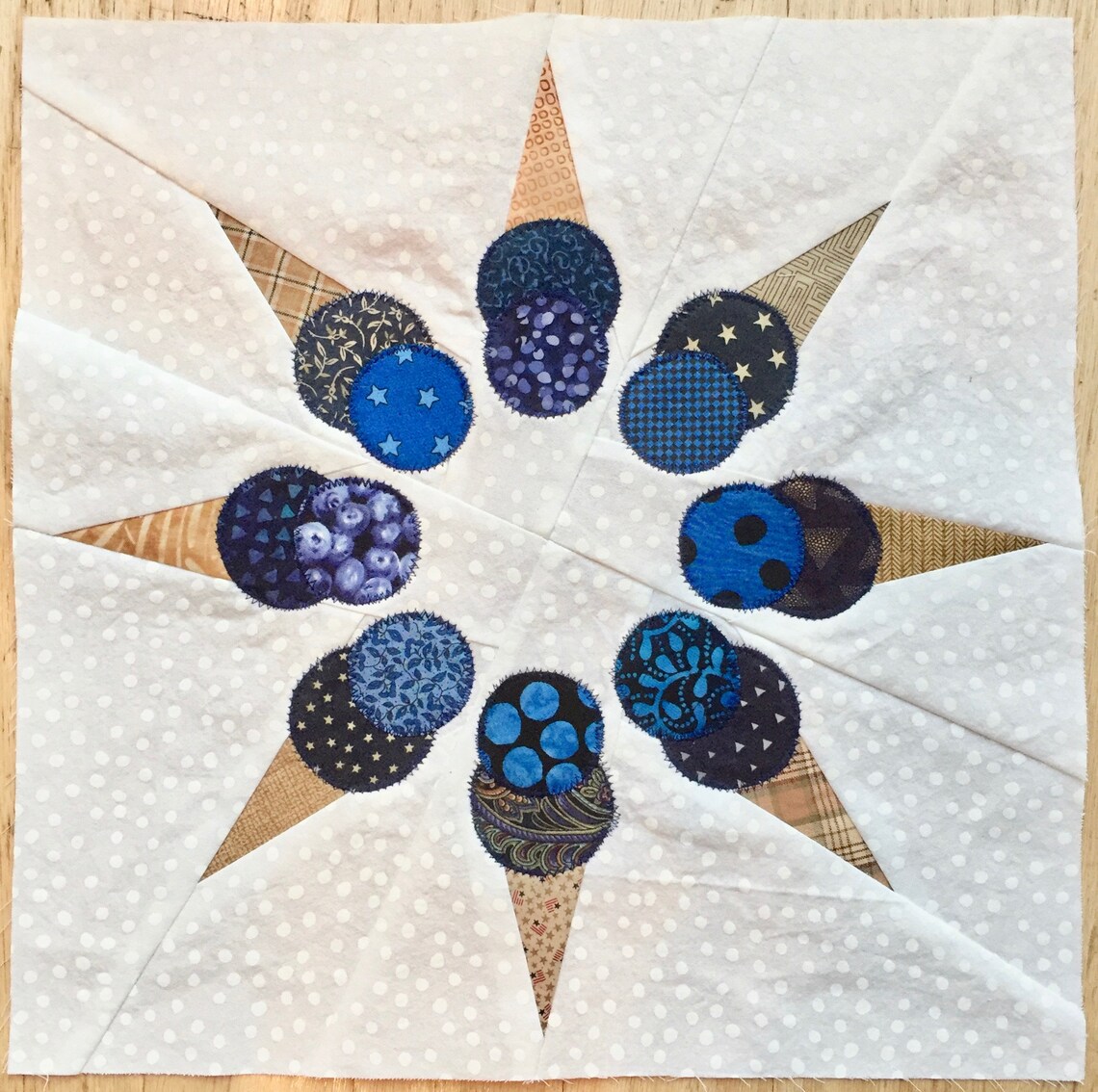 Quilt Pattern -- Paper Pattern for Dancing Ice Cream Cones Quilt - Etsy