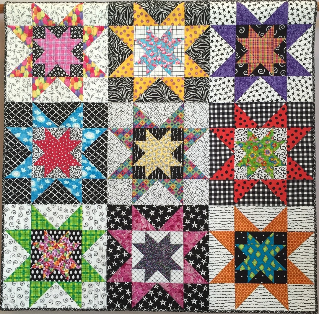 Quilt Pattern -- Paper Pattern for Seeing Stars Quilt - Etsy