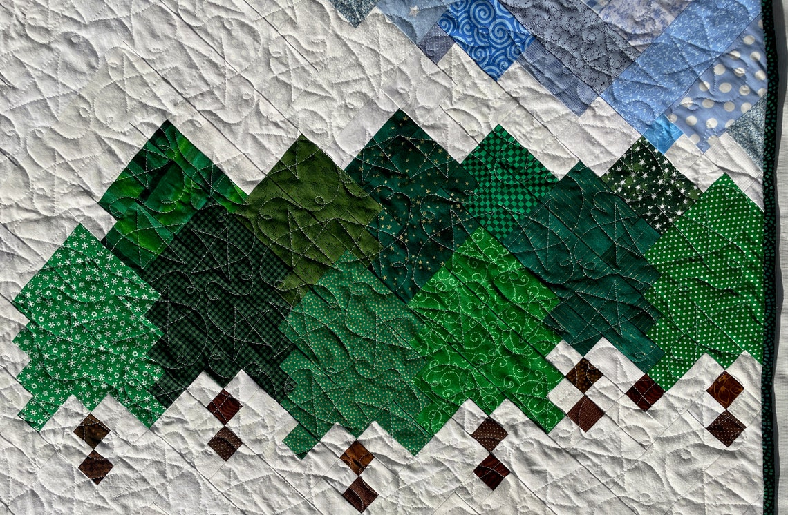 PDF Quilt Pattern Digital Pattern for Ski Run Winter Scene Holiday ...