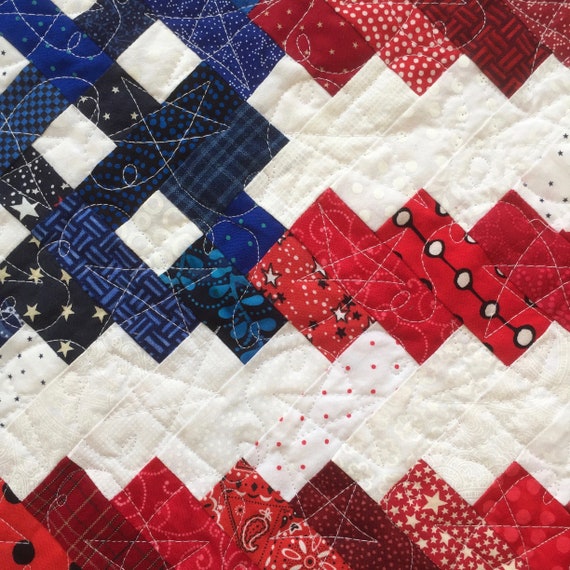 American Flag Quilt Block Pattern Land Of The Brave Flag Quilt Kit,