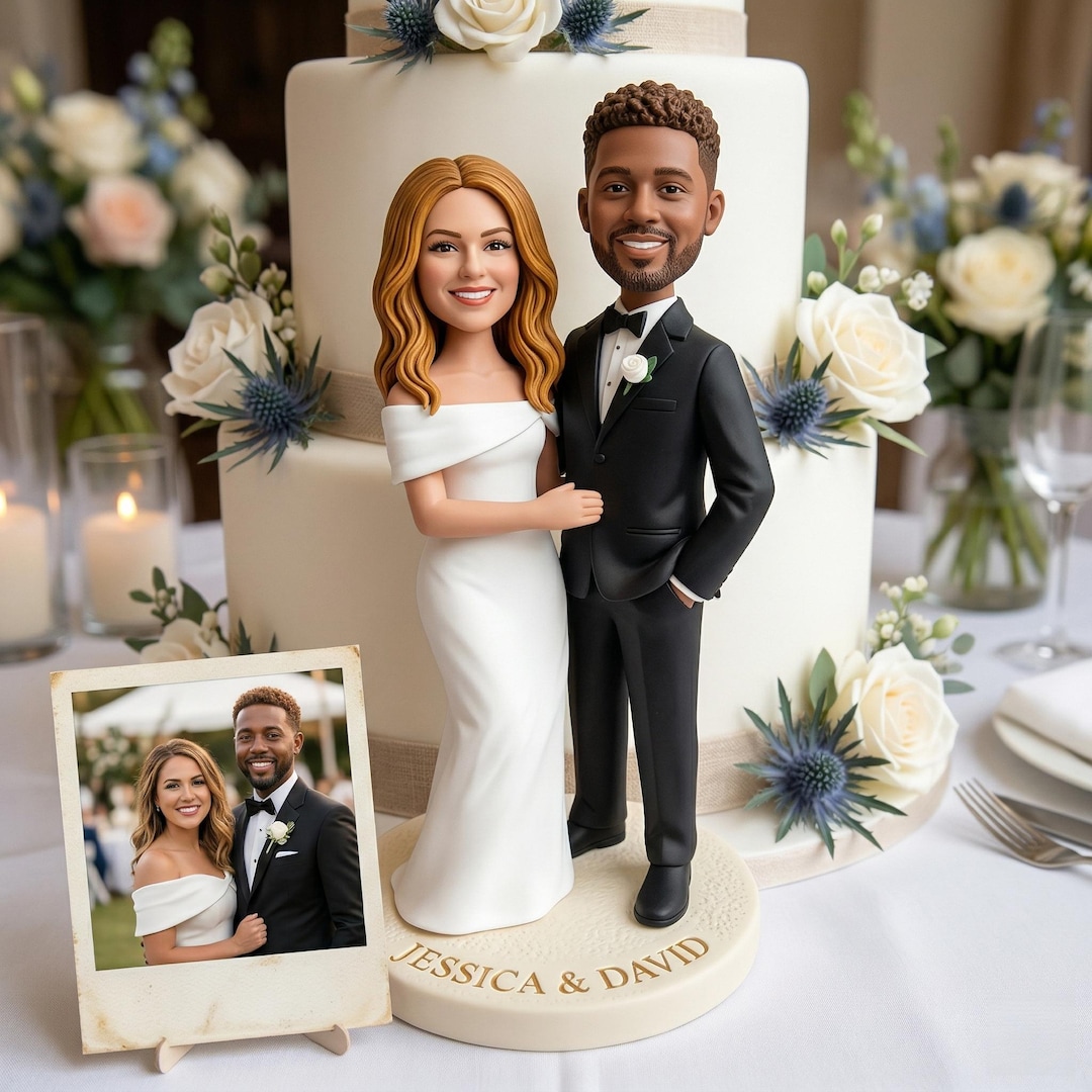 Custom Wedding Cake Topper Figurine Personalized Bride and Groom Cake ...