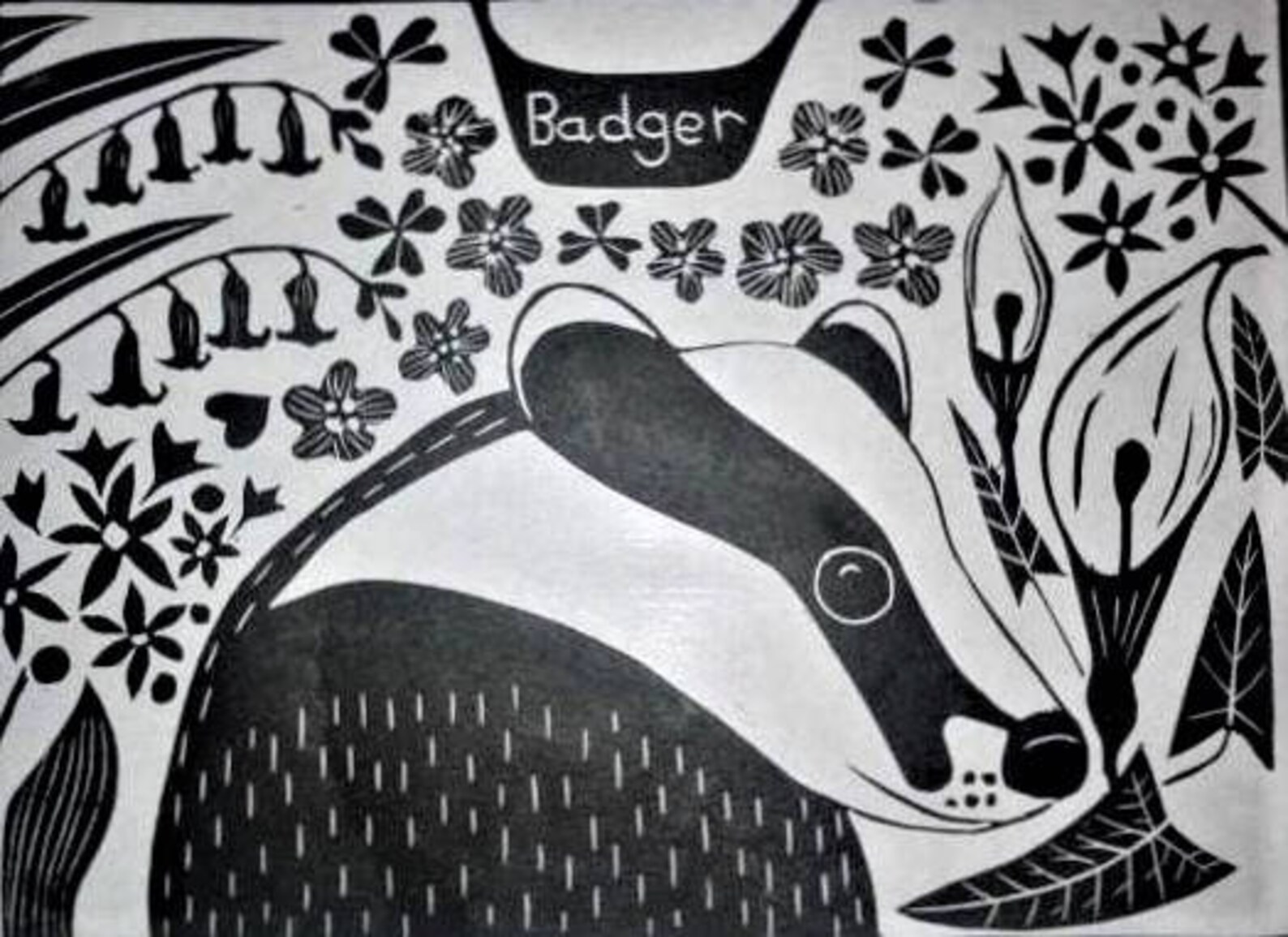 April Badger Original Hand Pulled Linocut Limited Edition - Etsy