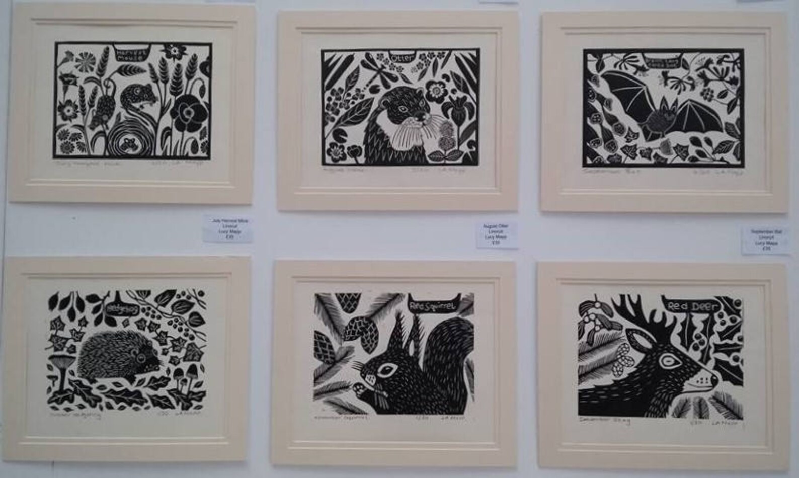 December Red Deer Stag Original Hand Pulled Linocut Limited - Etsy