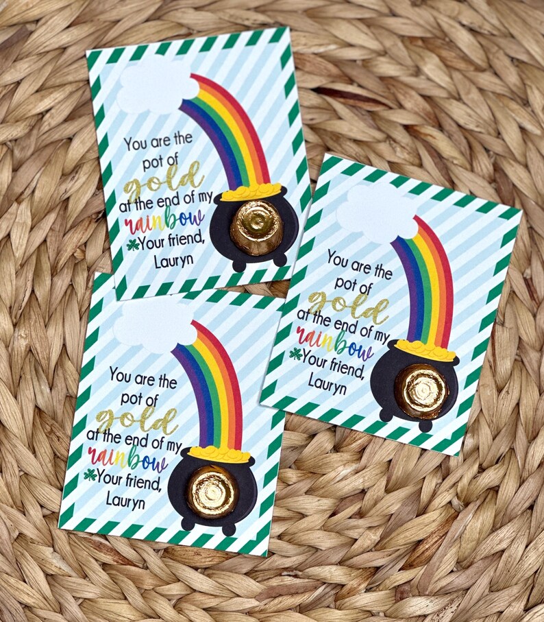 ST. PATRICKS DAY Treat Tags Party Favors Pot of Gold - Etsy