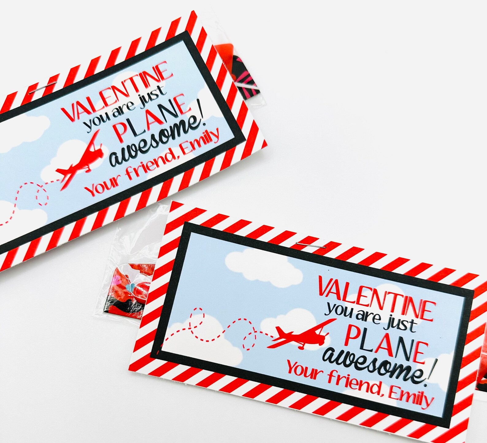 JUST PLANE AWESOME Airplane Valentine's Day Treat Tags - Etsy