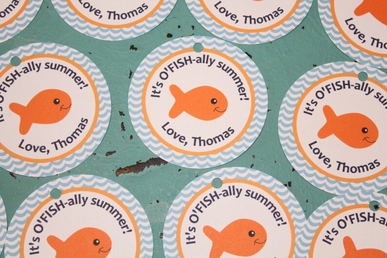 Goldfish Favor Tags: First Day of School Stickers (set of 12) - Etsy UK
