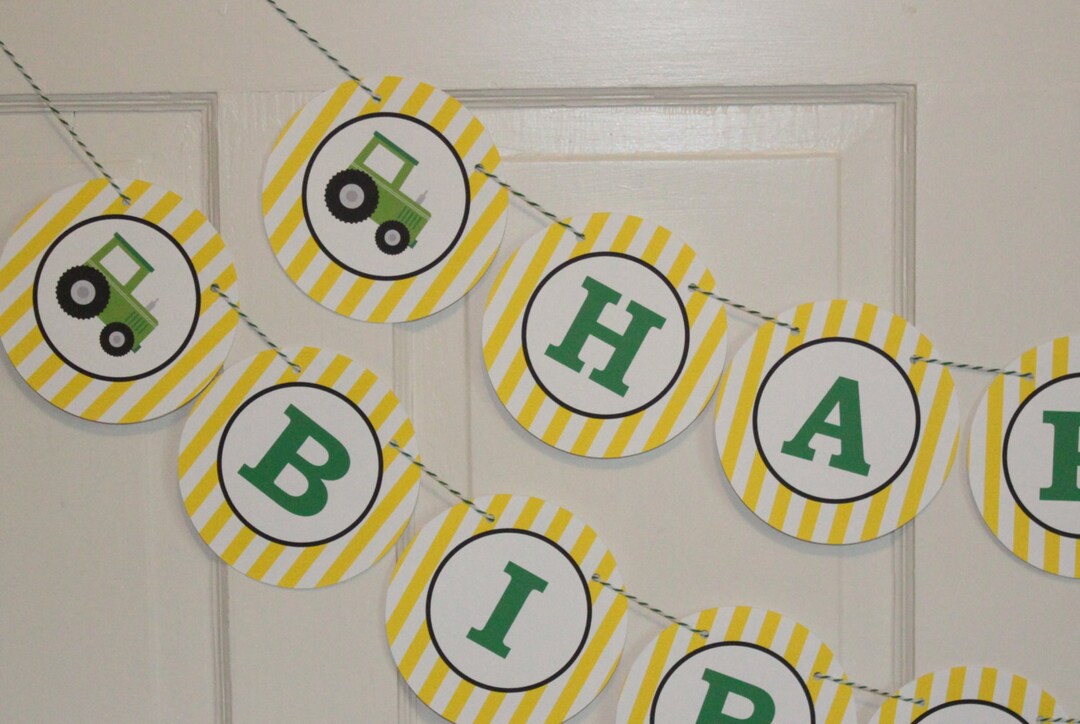 Tractor Theme Happy Birthday or Baby Shower Party Banner Party Packs ...