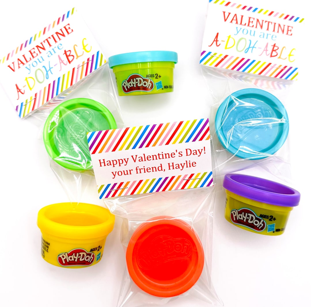 AH DOH ABLE Playdoh Valentine's Day Treat Tags Cards Set of 12 one ...