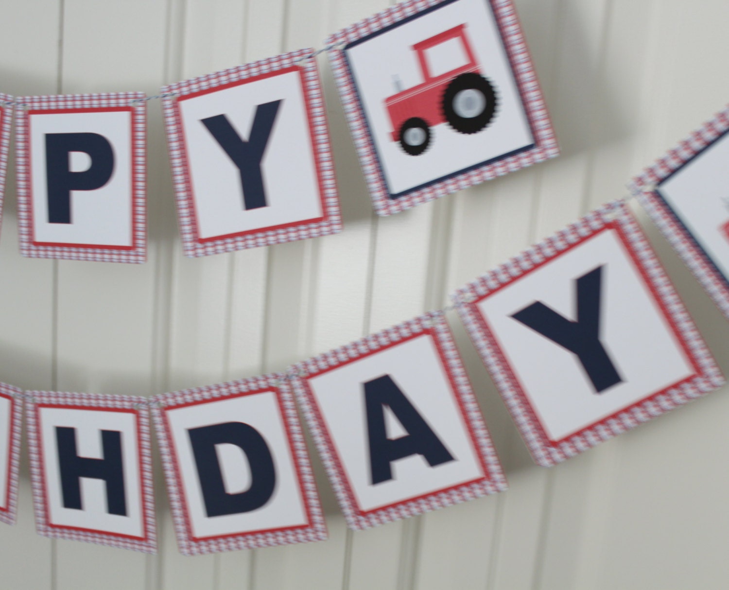 TRACTOR Theme Happy Birthday or Baby Shower Party Banner - Etsy