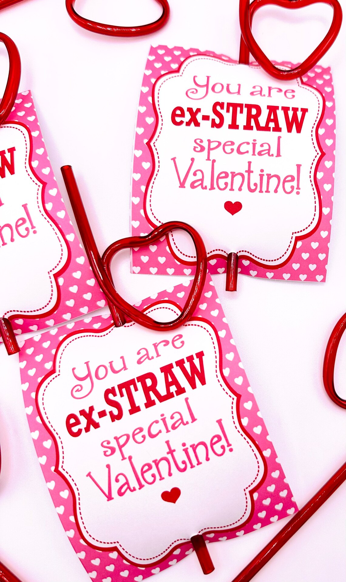 PRINT YOUR OWN Girly Girl Crazy Straw Valentine's Day - Etsy