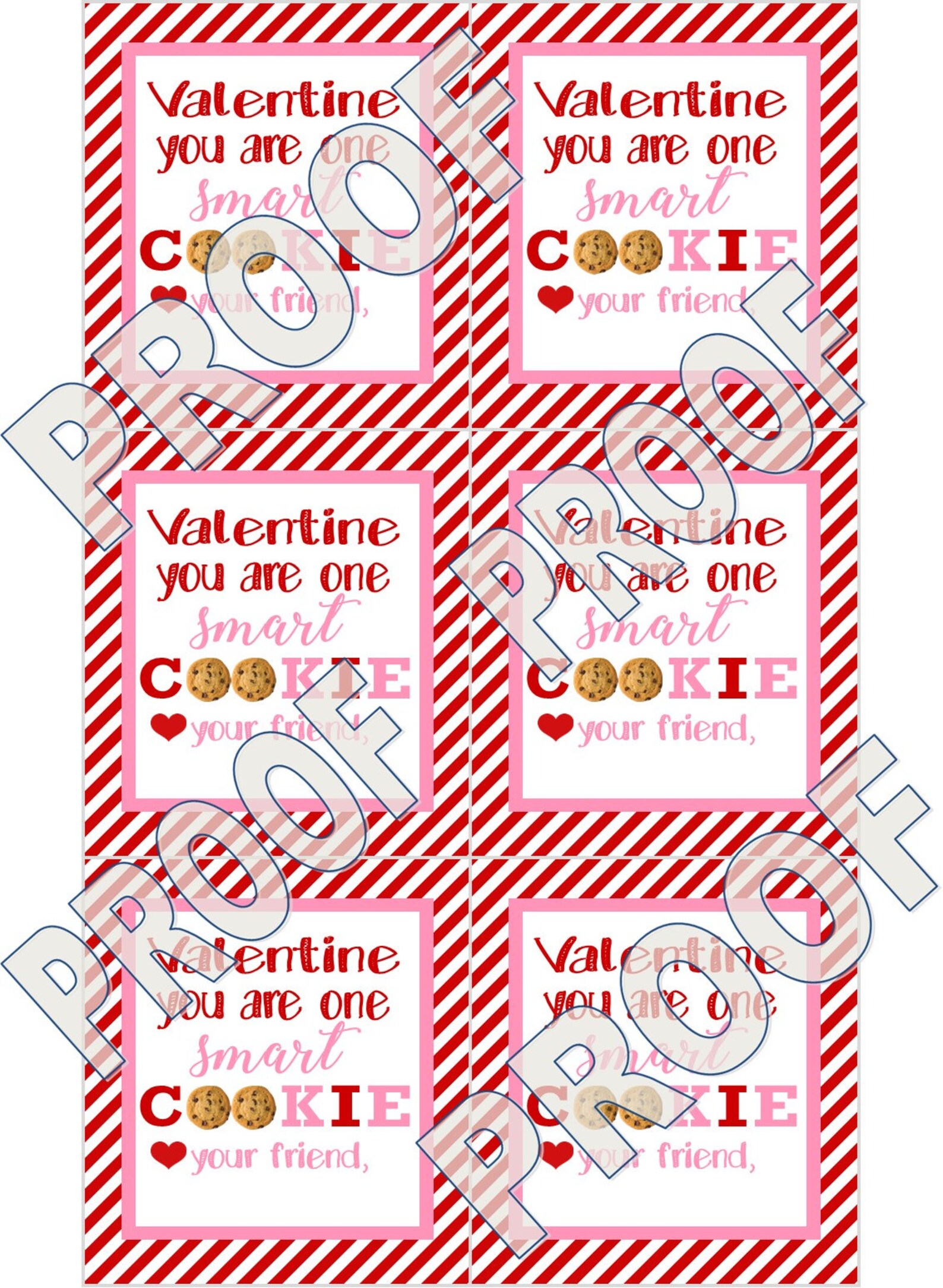 PRINT YOUR OWN Smart Cookie Valentine's Day Treat Tags - Etsy