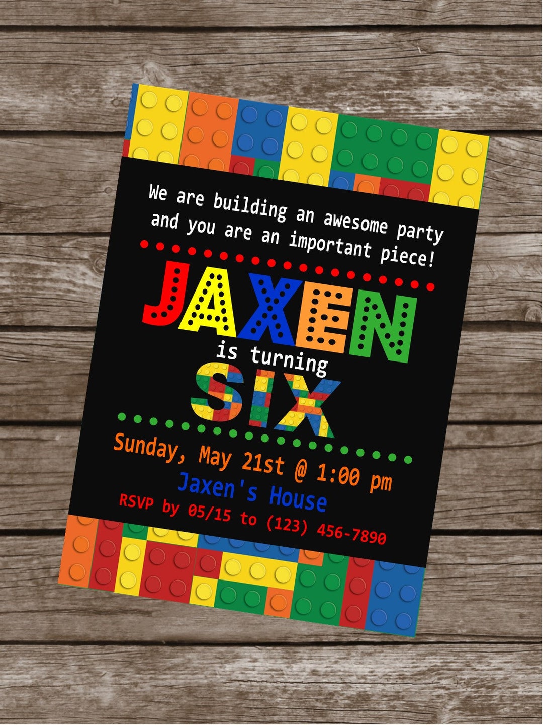 BUILDING BLOCKS Happy Birthday or Baby Shower Happy Birthday - Etsy