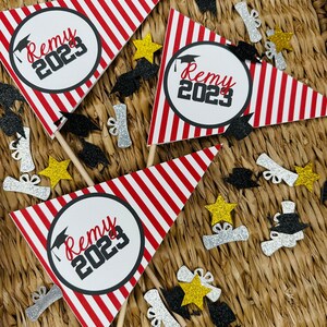 GRADUATION Class of 2025 Centerpiece Flags Pennants - {set of 3 ...