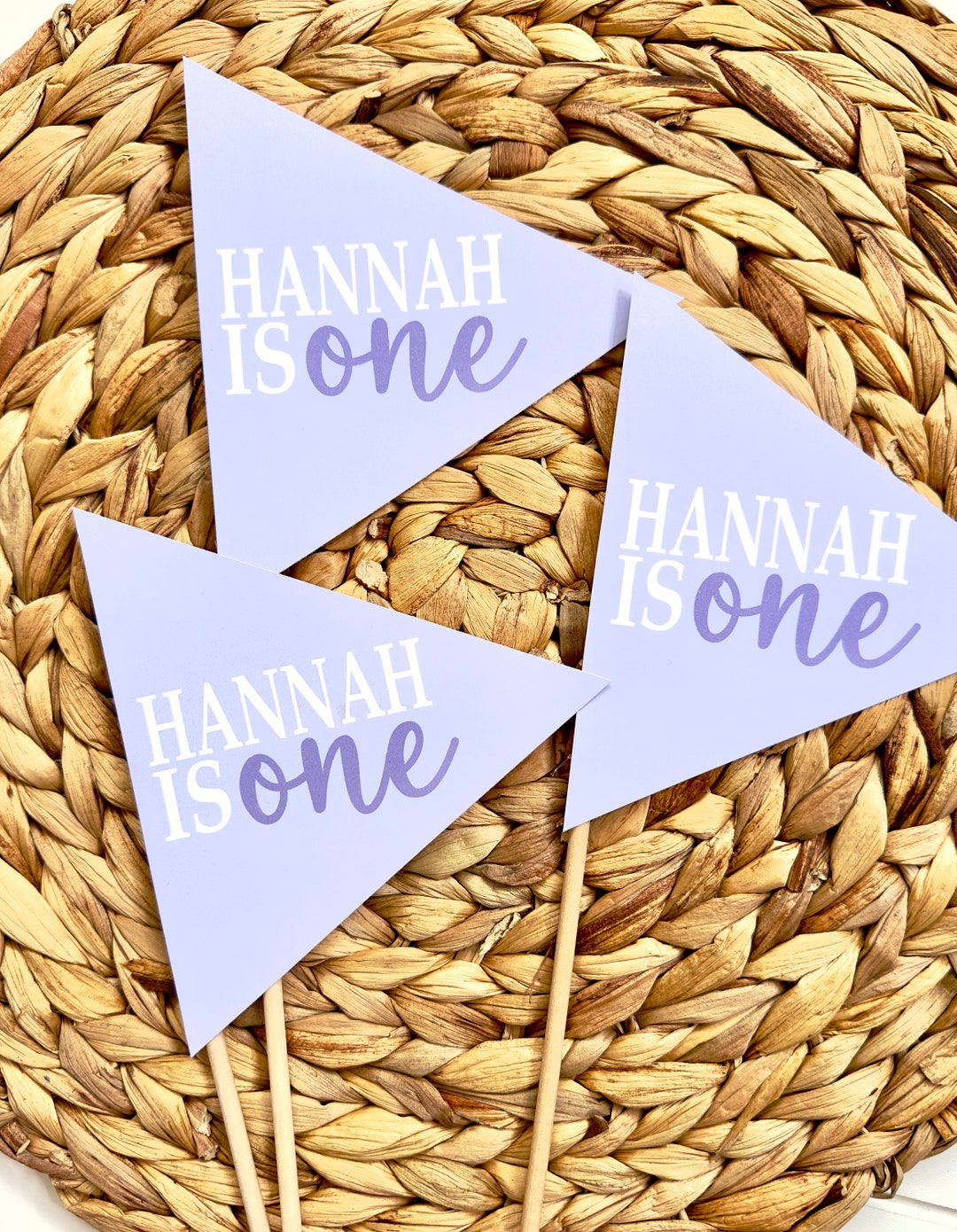 BIRTHDAY Centerpiece Flags -set of 3 - Choose Your Colors - Etsy