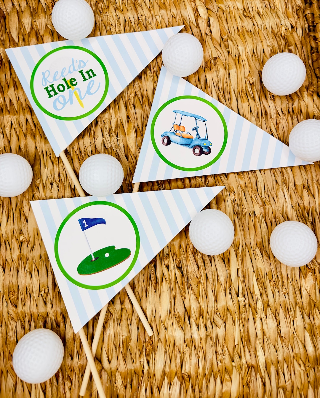 Golf Tournament Centerpiece Flags: Hole in One Theme (set of 3) - Etsy