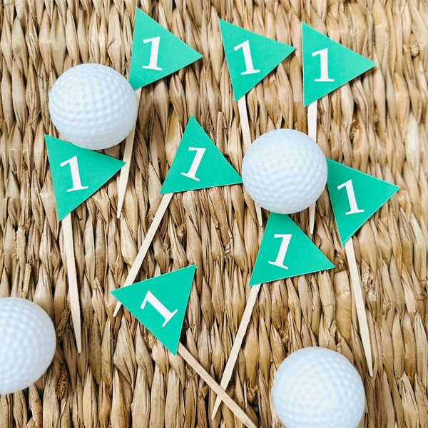 Golf Cupcake Flags - Etsy