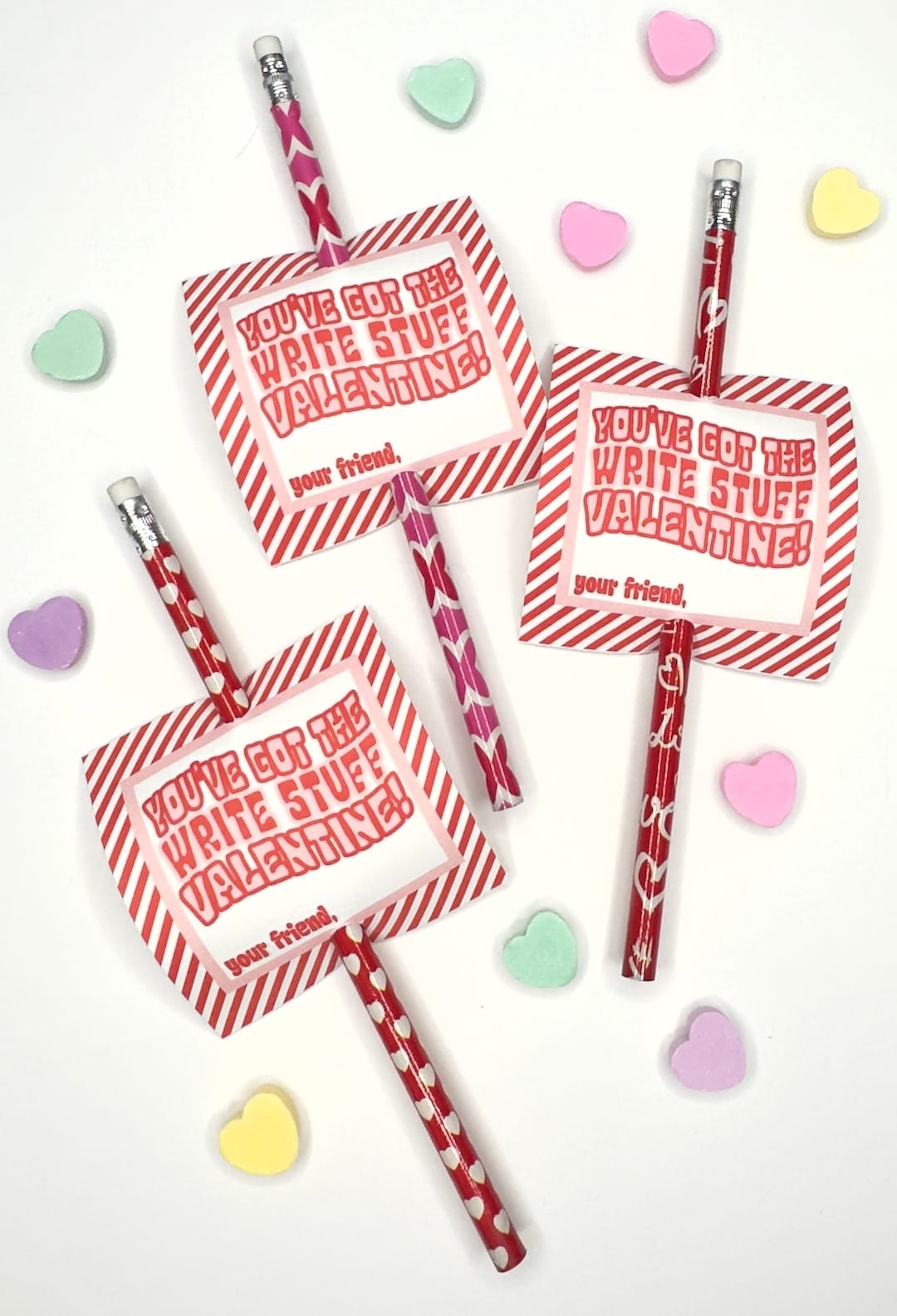 PRINT YOUR OWN Write Stuff Pencil Valentine's Day Treat Tags Cards ...