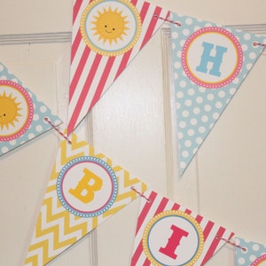 LITTLE MISS SUNSHINE Happy Birthday or Baby Shower Banner - Etsy