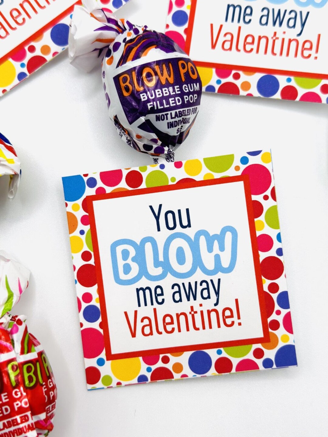 PRINT YOUR OWN Blow Pop Lollipop Valentine's Day Tags Digital Download ...