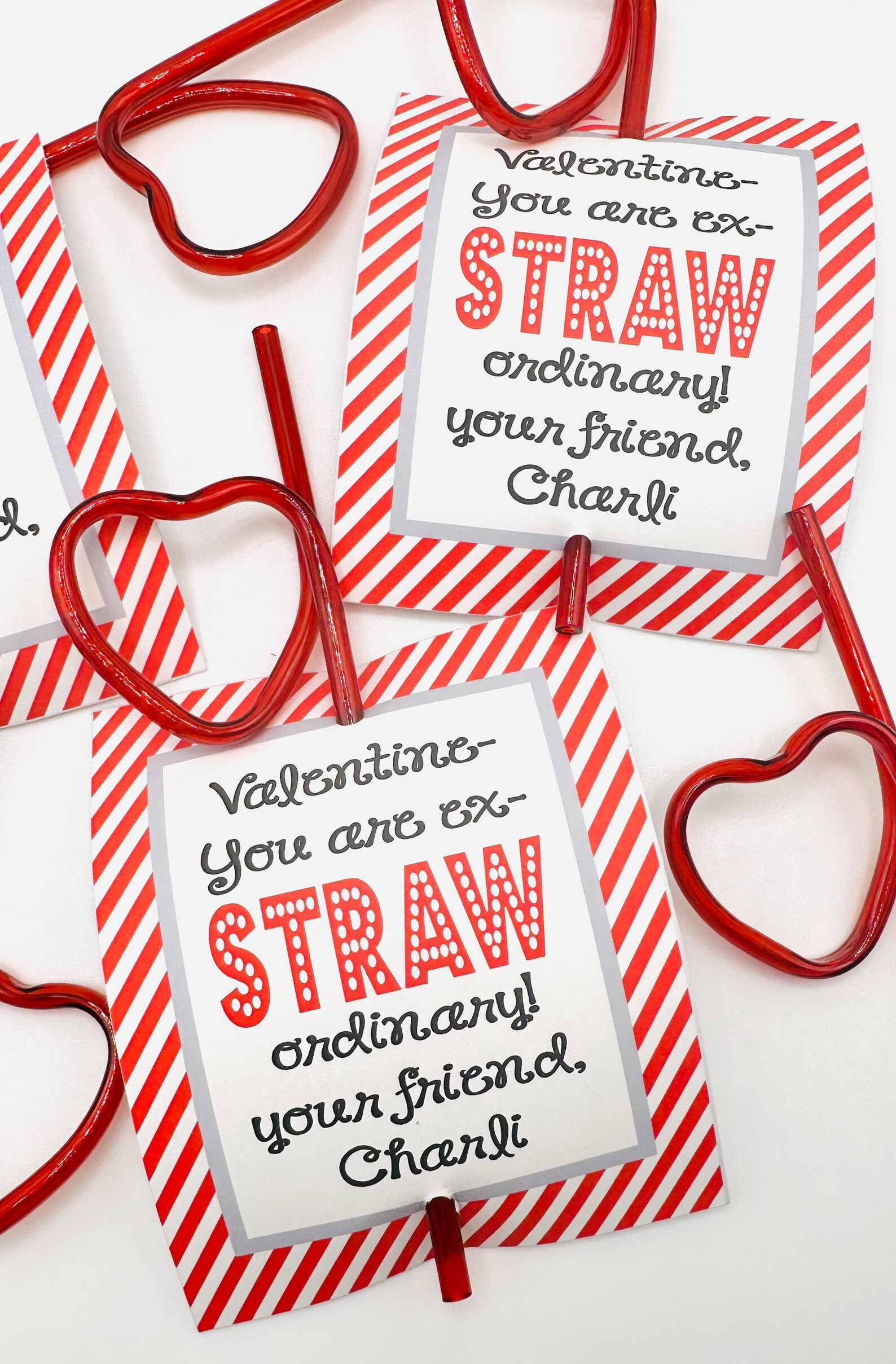 SILLY STRAW Ex-straw Ordinary Valentine's Day Treat Tags - Etsy
