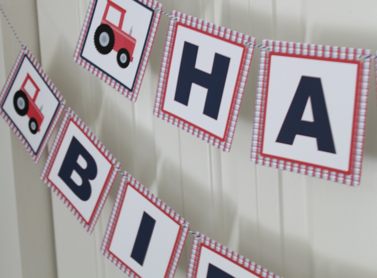 TRACTOR Theme Happy Birthday or Baby Shower Party Banner - Etsy